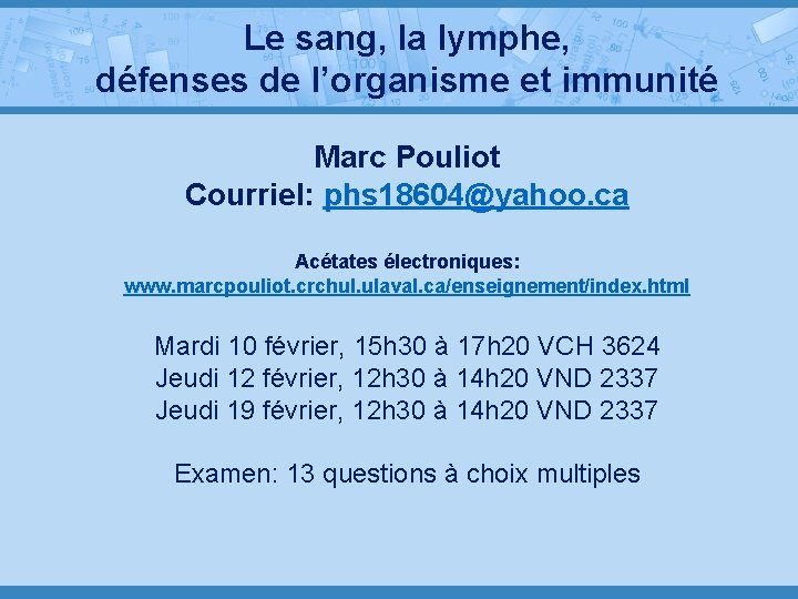 Le sang la lymphe dfenses de lorganisme et