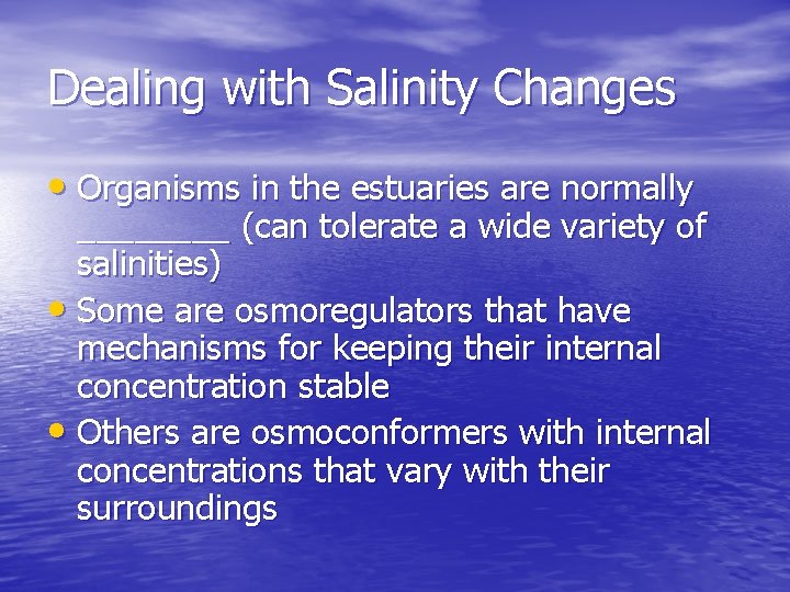 Chapter 12 Estuaries Types of Estuaries Drowned river