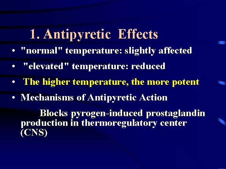 Antipyretic analgesic and antiinflammatory drugs Liming Zhou Department