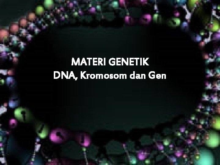 MATERI GENETIK DNA Kromosom dan Gen GENOME Adalah