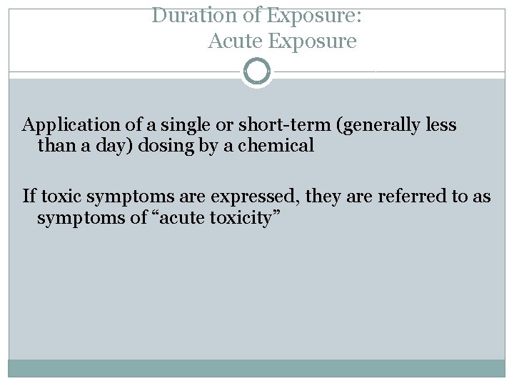 Introduction to Toxicology DR ERIC AMSTER INTRODUCTION TO