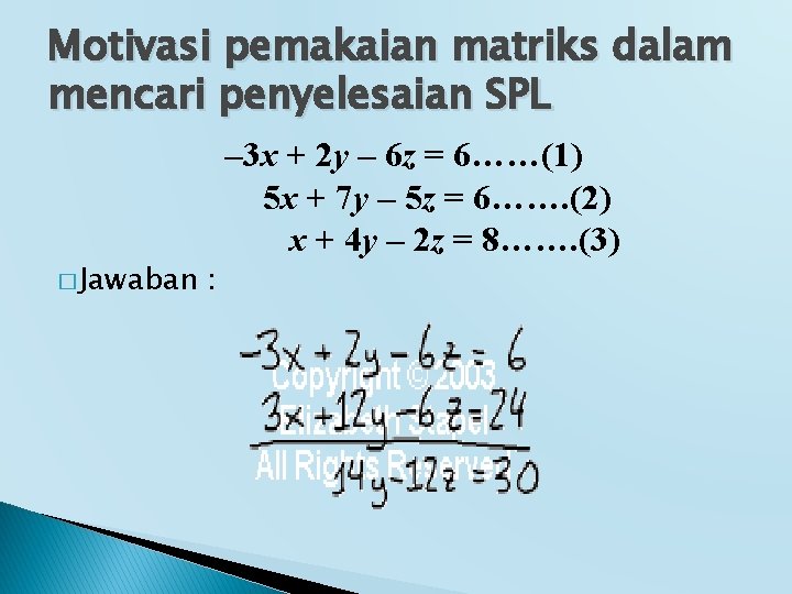 PERTEMUAN KE2 Penggunaan Matriks dan Transformasi Linear dalam