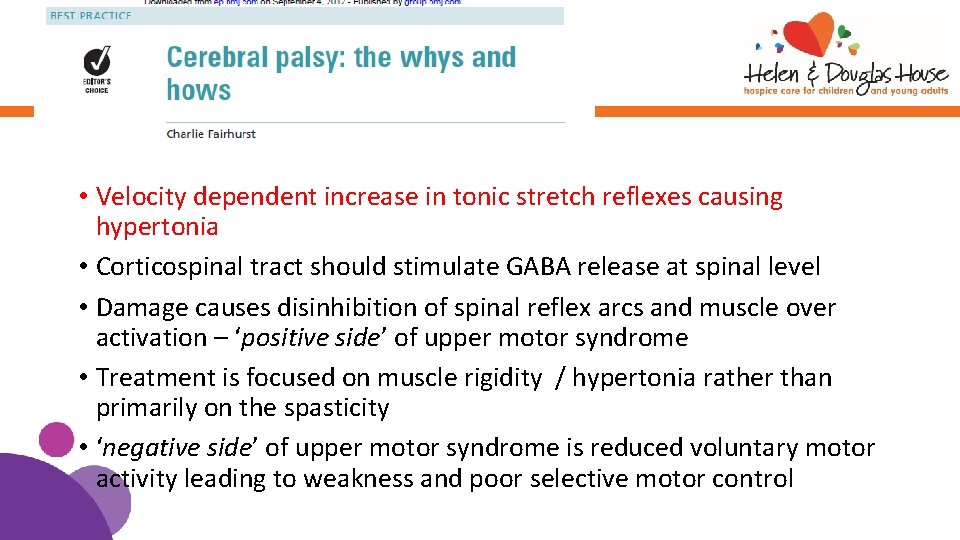 Spasticity Dystonia and Symptom Management in Nonmalignant Neurological