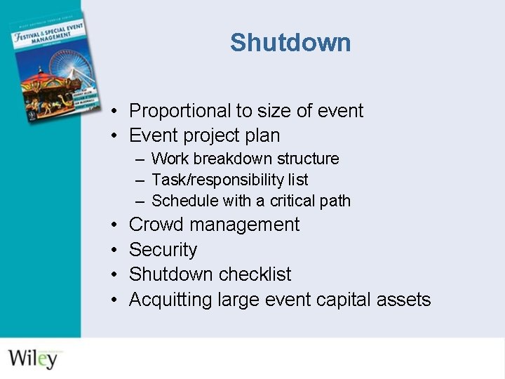 Festival and Special Event Management 4 e Chapter