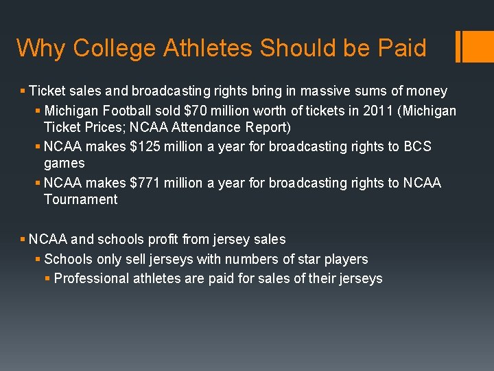 Why and How College Athletes Should be Paid