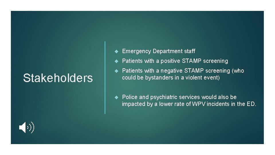 Workplace Violence in the Emergency Department Screening with