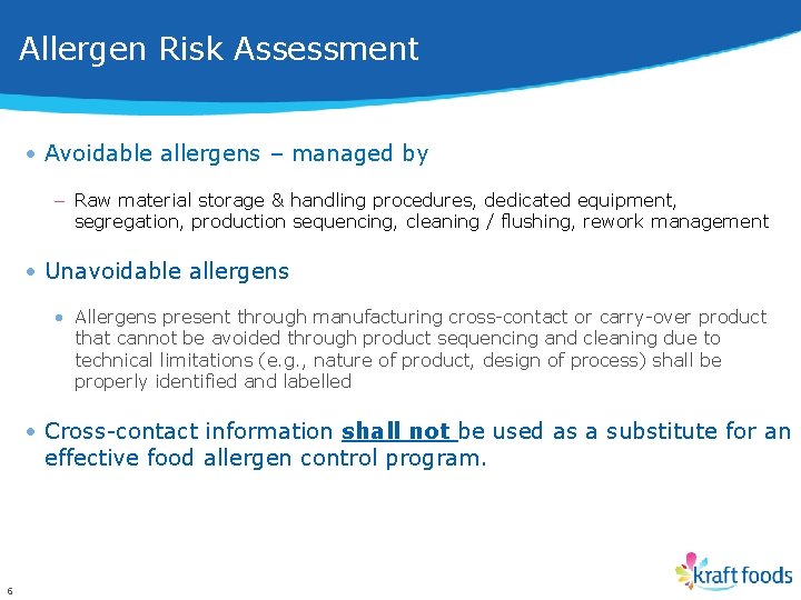 Kraft Foods Supplier Quality and Food Safety Forum
