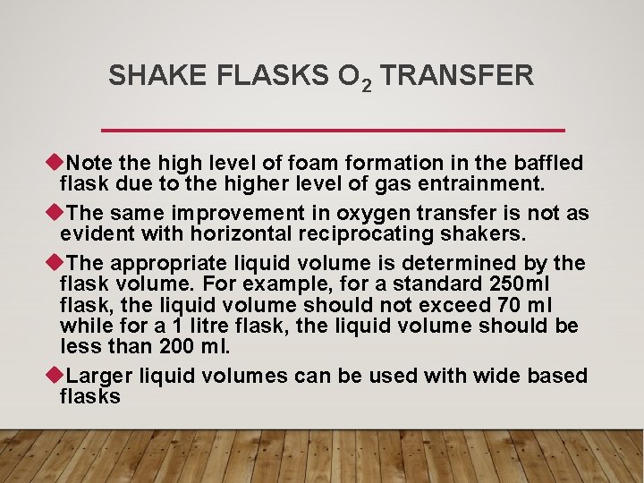 BIOREACTORS CONTENTS 1 Introduction 2 O 2 uptake
