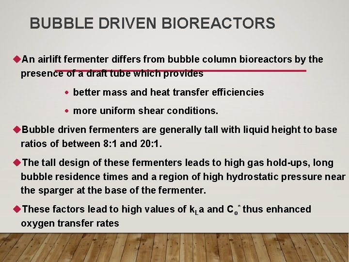 BIOREACTORS CONTENTS 1 Introduction 2 O 2 uptake