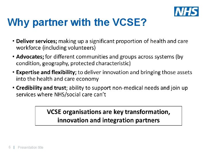 Understanding the health and care system how VCSE