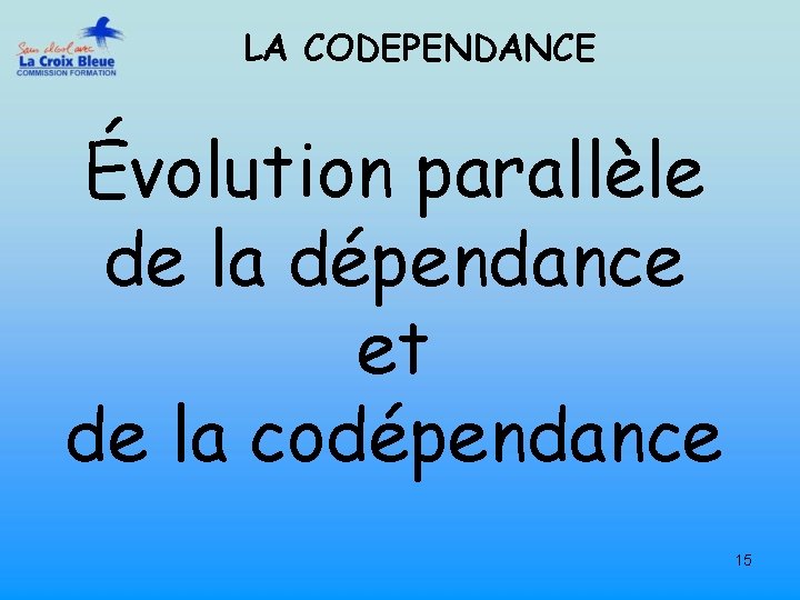 LA CODEPENDANCE OBJECTIF Mieux la comprendre pour mieux