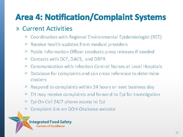 Integrated Food Safety Centers of Excellence Data Driven
