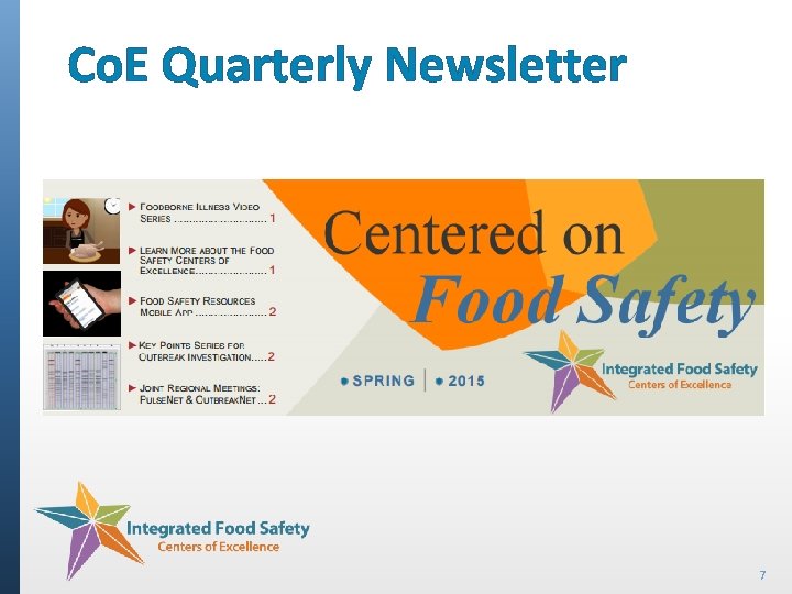 Integrated Food Safety Centers of Excellence Data Driven