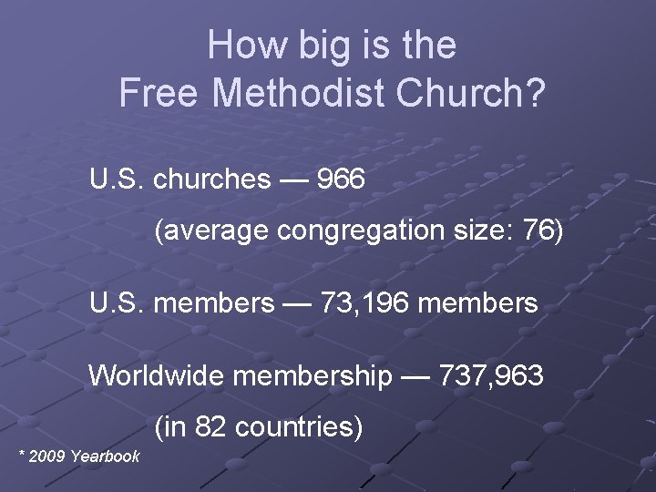 Free Methodist Church Membership Class Session 5 Scripture