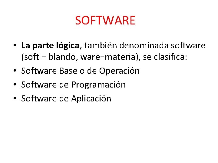 NIVELACION LOGICA DE PROGRAMACION Conceptos generales Clasificacin del