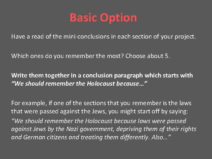 How can I write a great project conclusion