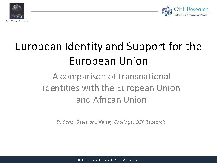 European Identity and Support for the European Union