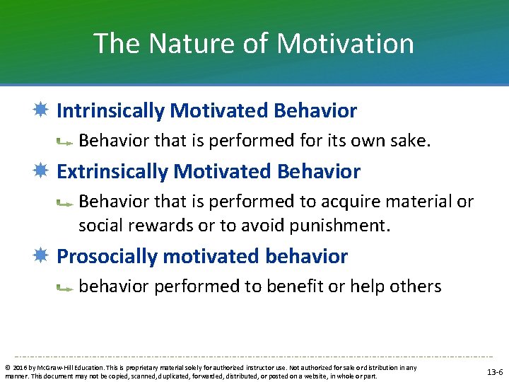 Chapter 13 Motivation and Performance 2016 by Mc