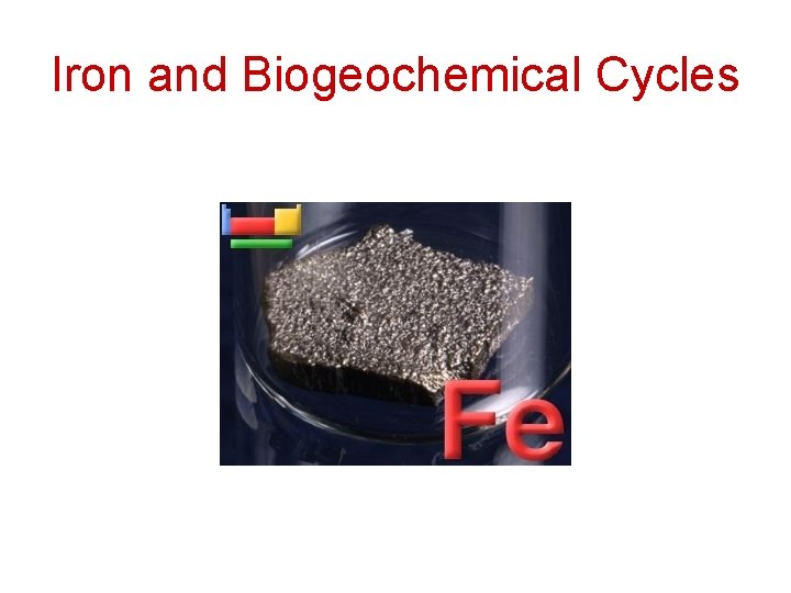 Iron and Biogeochemical Cycles Redfield Ratio C N