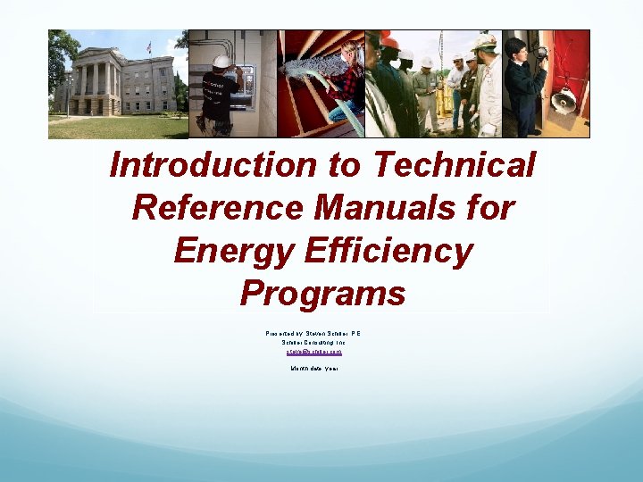 Introduction to Technical Reference Manuals for Energy Efficiency