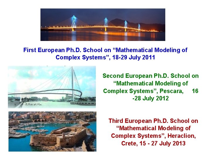 Anastasios Tassos Bountis Department of Mathematics School of