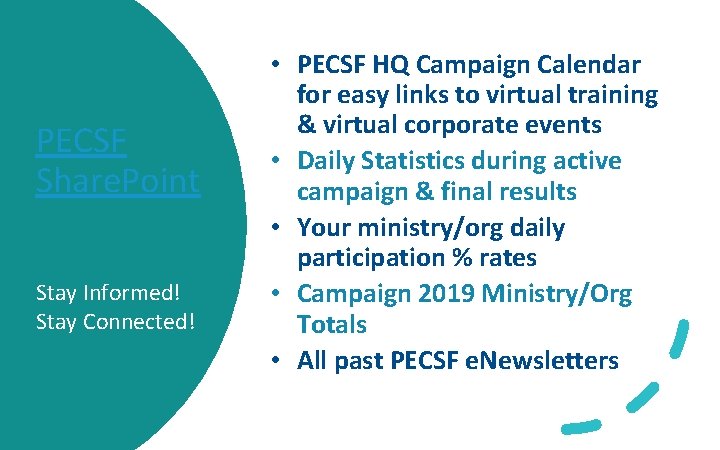 PECSF CAMPAIGN 2020 Virtual Campaign In a Box