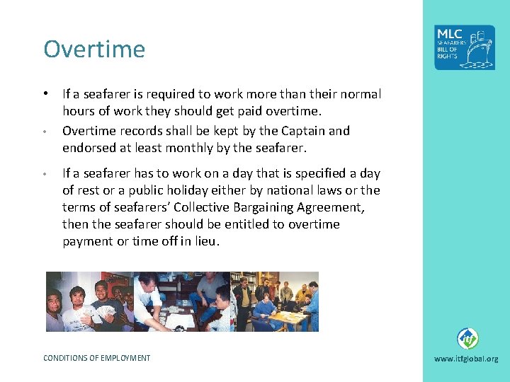 Introduction to Maritime Labour Convention Seafarers Conditions of