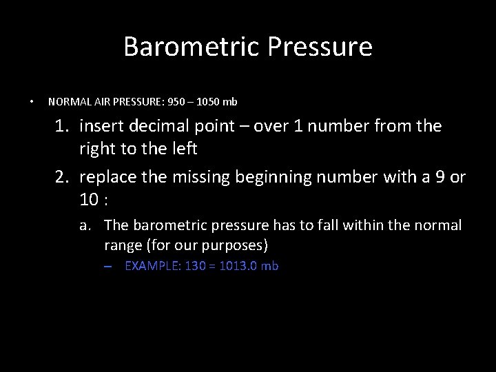 Weather Map Analysis Lab 7 Can include Frontal