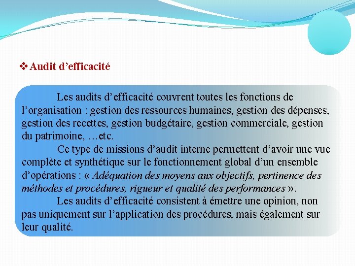 Audit interne Par Mme BELALAMI Introduction Ladaptation de