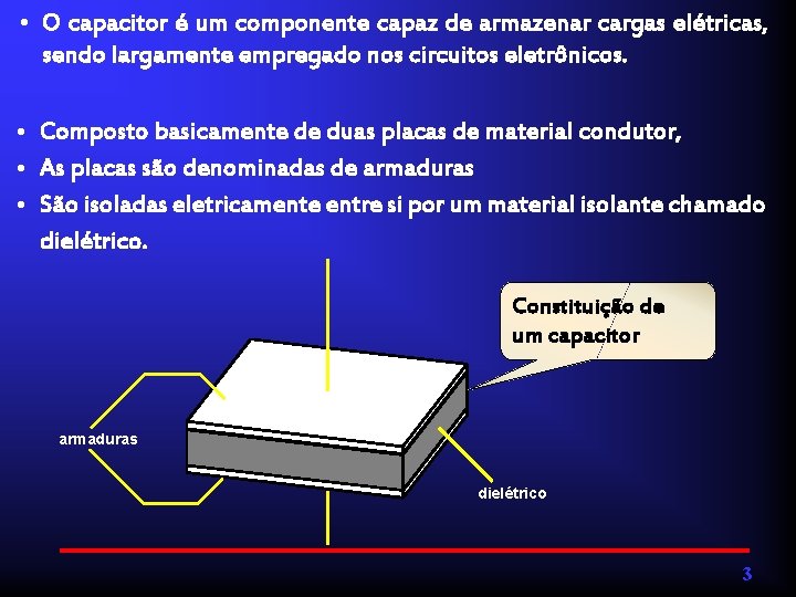 1 SUMRIO Capacitor Descarga do capacitor Capacitncia Tenso
