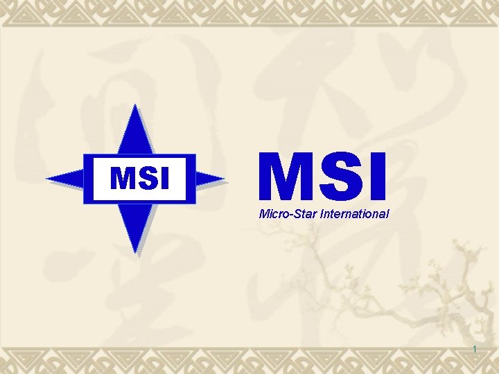 MSI MicroStar International 1 ACPI Advanced Configuration and