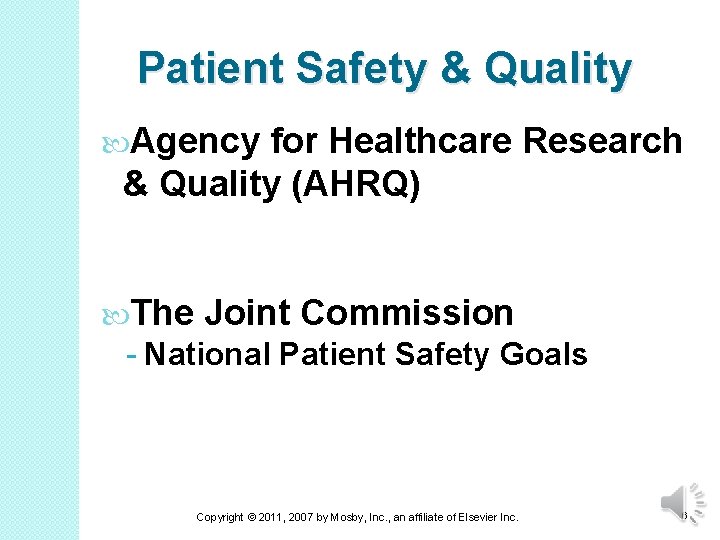Overview of Patient Safety Quality Webquest Christina N