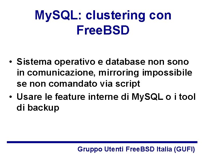 Database Free BSD Come configurare il sistema operativo