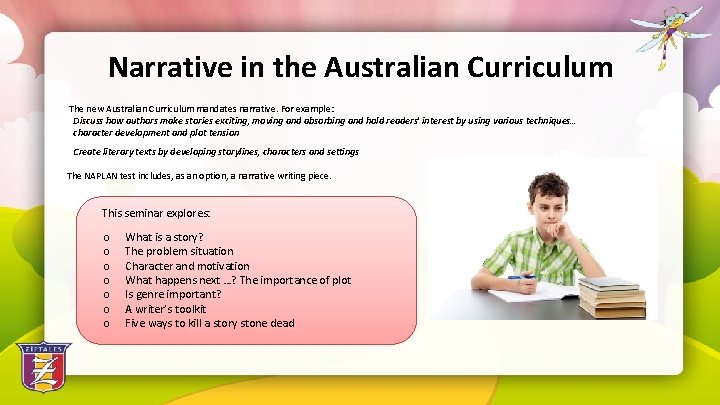 Teaching the Art of Narrative Writing Year levels