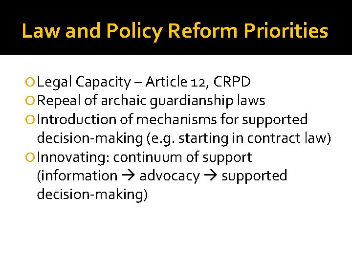 The Rights of Persons with Disabilities international norms