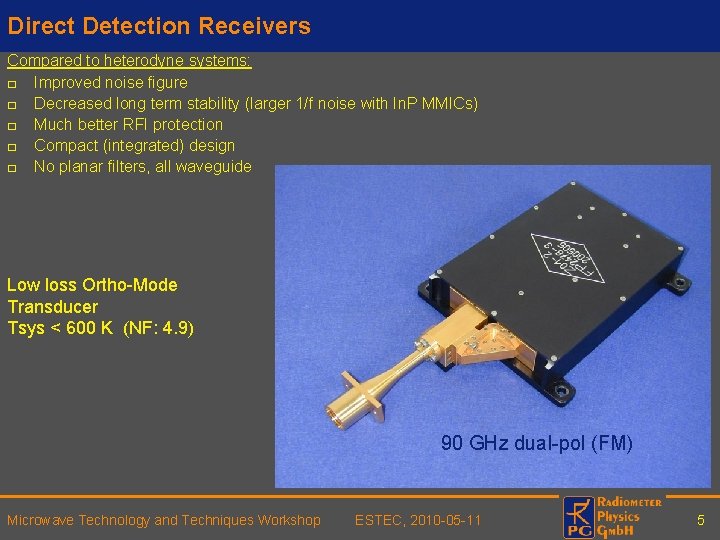 Improvements in Microwave and Submm Frontend Technology for