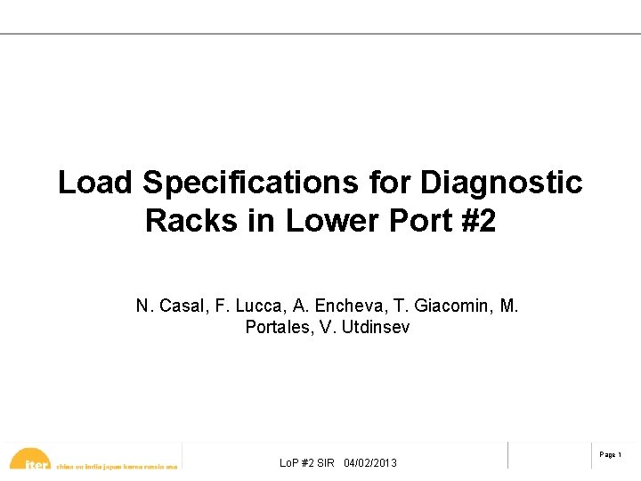 Load Specifications for Diagnostic Racks in Lower Port