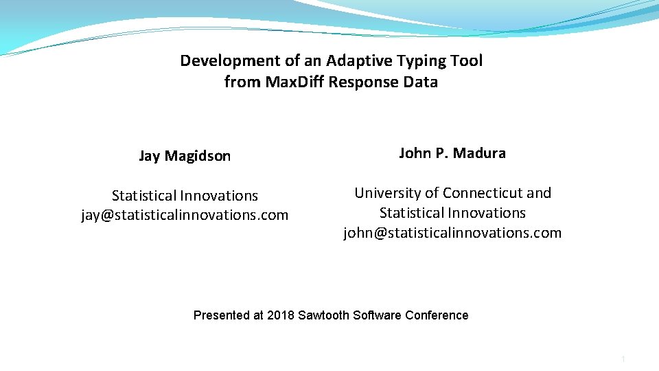 Development of an Adaptive Typing Tool from Max