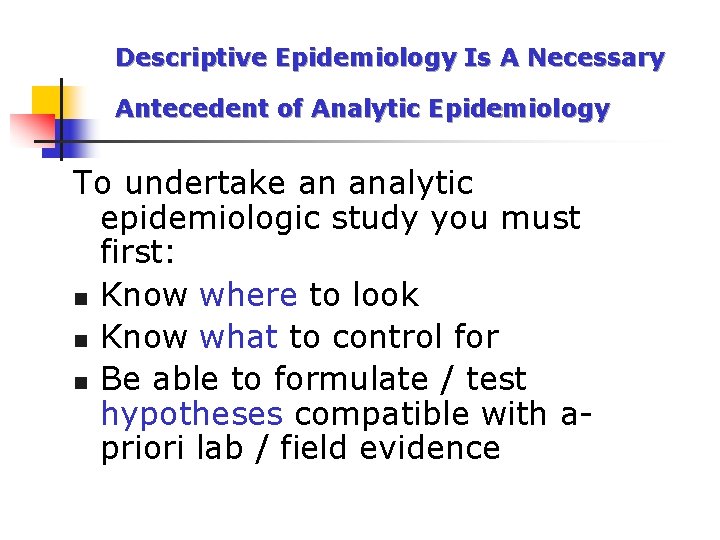 Epidemiology An Overview Ahmed Mandil MBCh B Dr