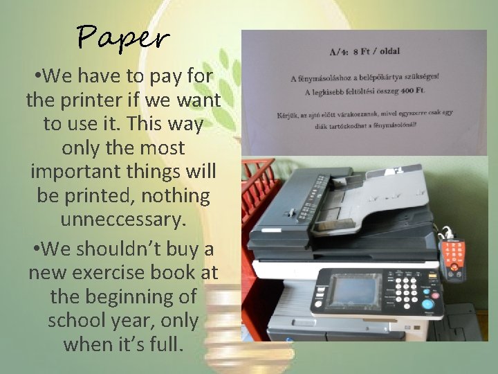 How to make our school more ecologically efficient