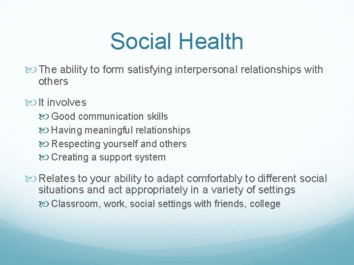 Social and Emotional Health Ms Jiangs 12 th