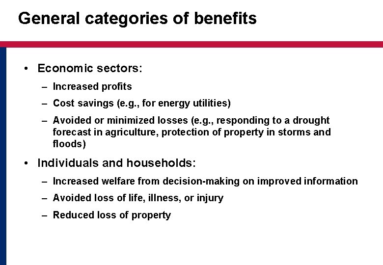 Measuring Benefits Jeffrey K Lazo Ph D Director