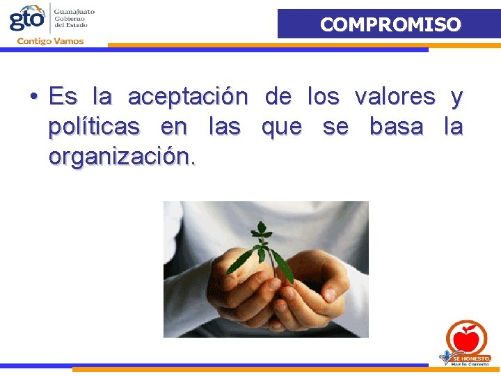 COMPROMISO CAMPAA DE INTERIORIZACIN DE LOS VALORES INSTITUCIONALES