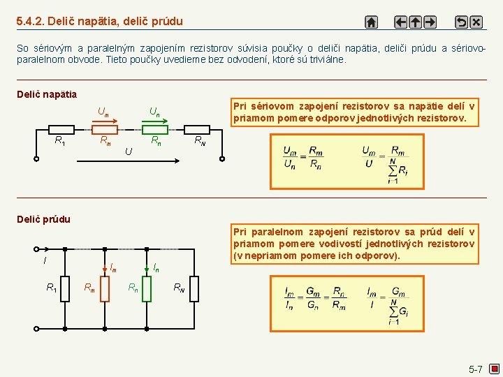 5 Elektrick obvody v ustlenom stacionrnom stave Typy