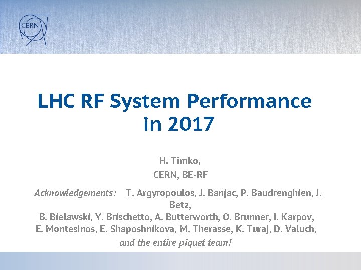 LHC RF System Performance in 2017 H Timko