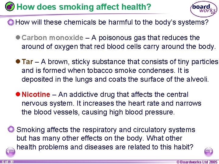 Topic 9 7 Respiratory system smoking 1 of
