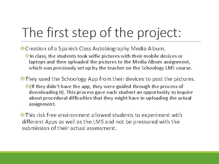 El Autorretrato A SELF PORTRAIT Assessment Student Outcomes