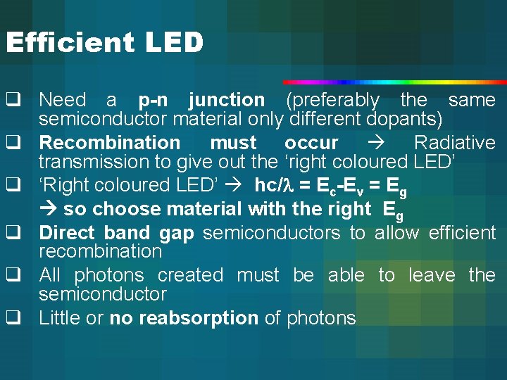 LIGHT EMITTING DIODE Design Principles EBB 424 E