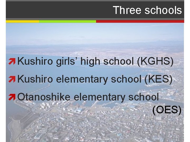 The Environment Change of School Architecture in Kushiro