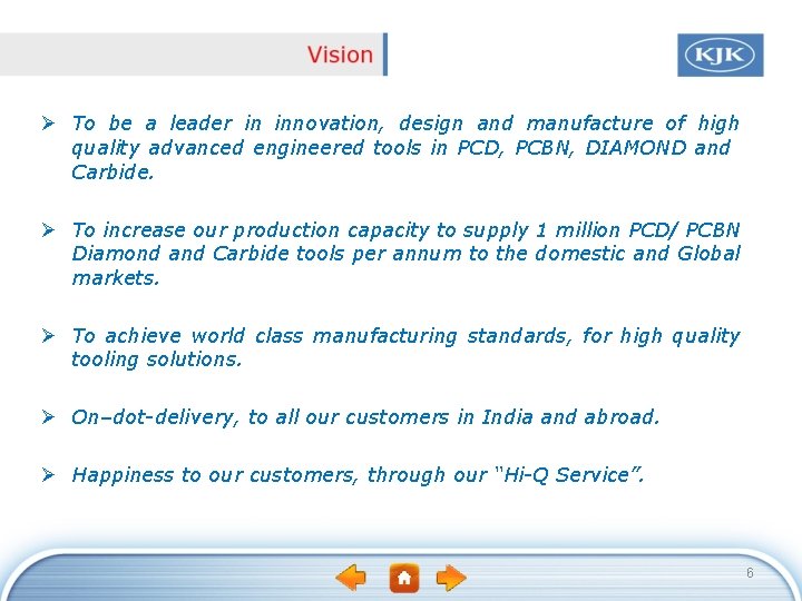 1 Management Desk 2 KJK Polydiamonds 3 Products